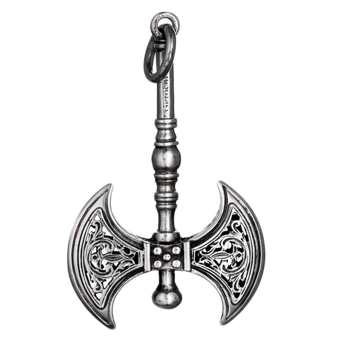 Minoan Labrys-Double Axe ~ Sterling Silver Pendant - Large - Greek Jewelry